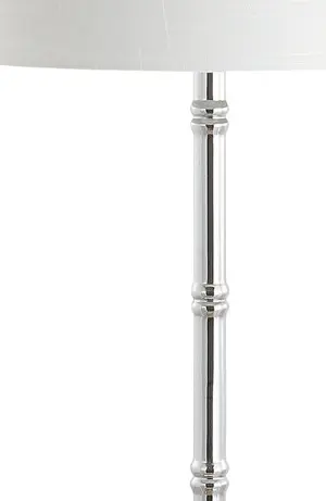 JONATHAN Y Hall 62" Metal Led End Table Floor Lamp - Chrome