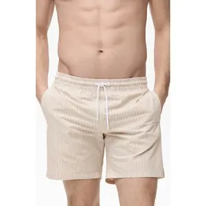 Mango Seersucker Swim Trunks - Sand