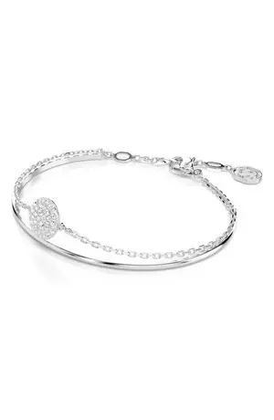 SWAROVSKI Sublima Bangle Bracelet - White/ Silver