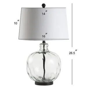 JONATHAN Y Rae 26.5" Glass/metal Led Table Lamp