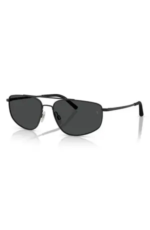 Oliver Spencer 59mm Pilot Sunglasses - Matte Black/ Dark Slate