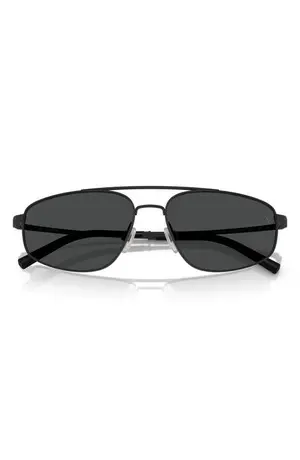 Oliver Spencer 59mm Pilot Sunglasses - Matte Black/ Dark Slate