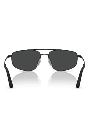 Oliver Spencer 59mm Pilot Sunglasses - Matte Black/ Dark Slate