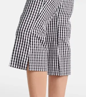 Faithfull The Brand Gingham Cotton Poplin Capri Pants - Black