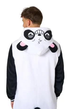 Opposuits Panda Hooded Fleece Jumpsuit
