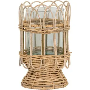 JULISKA Provence Rattan 8.5-inch Hurricane - Natural/ Whitewash