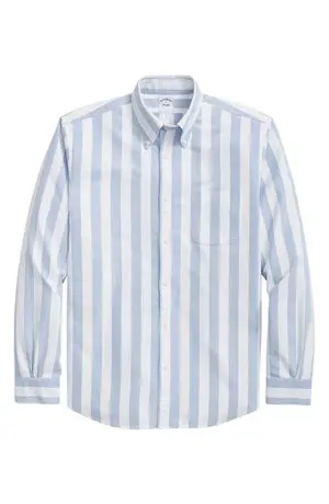 Brooks Brothers Friday Regular Fit Regatta Stripe Cotton Button-down Oxford Shirt