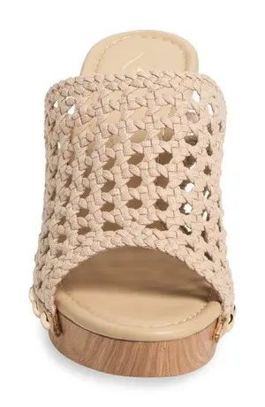 Nina Ursula Woven Slide Sandal - Natural