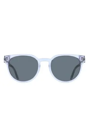 FERRAGAMO 53mm Round Sunglasses - Transparent Grey