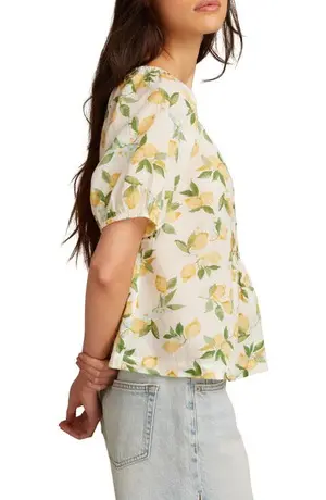 Lucky Brand Pleated Babydoll Top