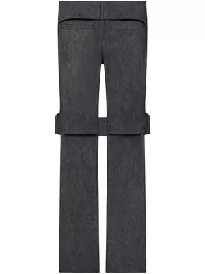 COURREGES Cut-out Detailing Trousers - Grey