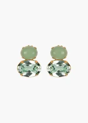JENNIFER BEHR Yvette Stone Earrings - Chalcedony