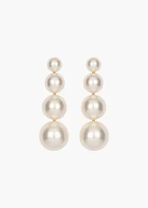 JENNIFER BEHR Palma Drop Earrings - Pearl