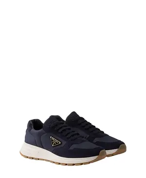 Prada Prax 01 Re-nylon And Suede Sneakers - Blue