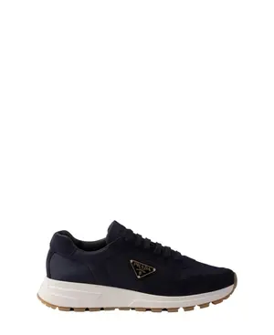Prada Prax 01 Re-nylon And Suede Sneakers - Blue