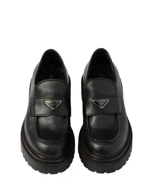 Prada Leather Loafers - Black