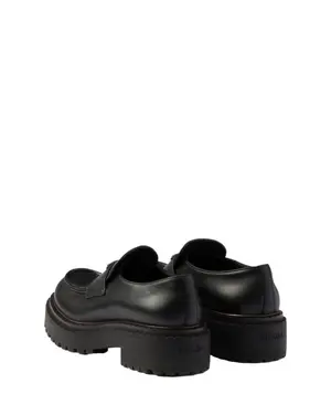 Prada Leather Loafers - Black