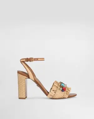 Dolce & Gabbana Braided Sandal With Rhinestone Embroidery