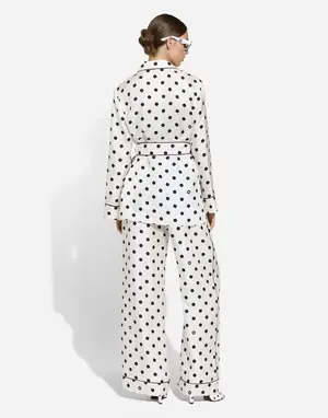 Dolce & Gabbana Polka-dot Silk Pajama Shirt - Print
