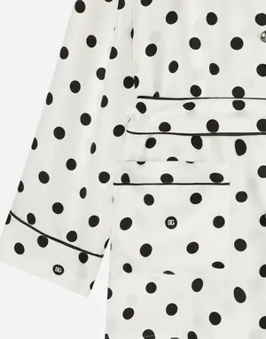 Dolce & Gabbana Polka-dot Silk Pajama Shirt - Print