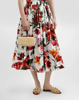 Dolce & Gabbana Raffia Crochet Shoulder Bag