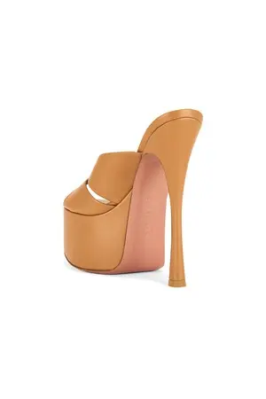 Amina Muaddi Salma 155 Nappa Slipper Mule - Latte