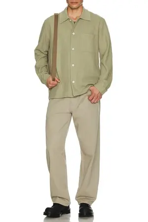 Norse Projects Jorn Double Face Shirt In Sage