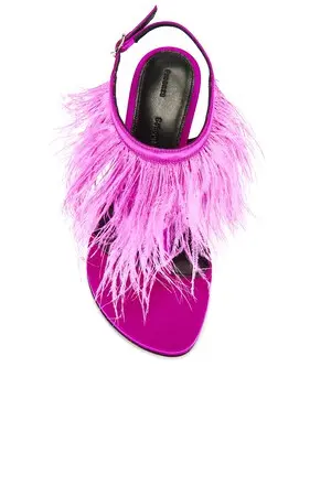 Proenza Schouler Tee Thong Feather Sandal - Fuchsia