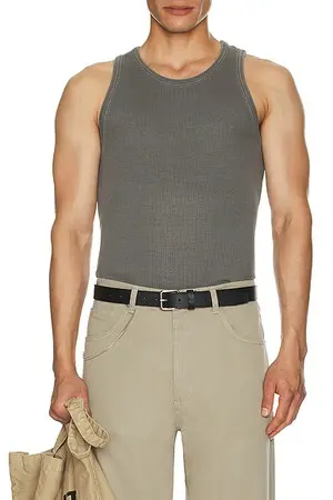 AGOLDE Viggo Ribbed Jersey Tank - Pewter