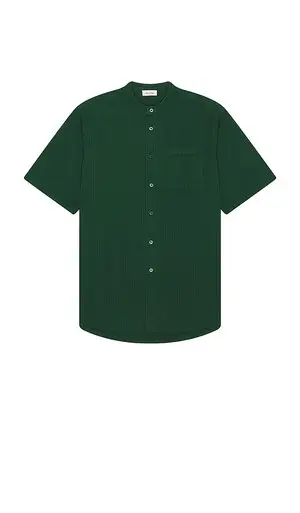 American Vintage Rygybay Button Down Shirt In Green - Forest