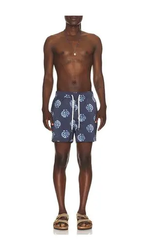 Onia Charles 4 Swim Trunk - Navy Multi