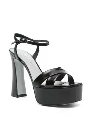 Roberto Festa Stella Leather Heeled Sandals - Black