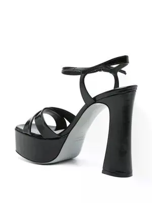 Roberto Festa Stella Leather Heeled Sandals - Black