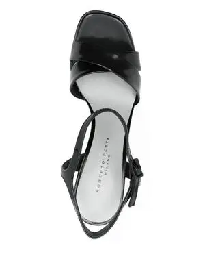 Roberto Festa Stella Leather Heeled Sandals - Black