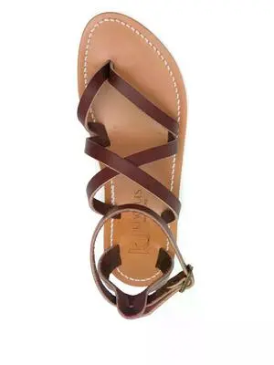K.JACQUES Epicure Round-toe Sandals - Brown