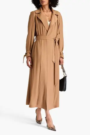 Alberta Ferretti Belted Cady Trench Coat