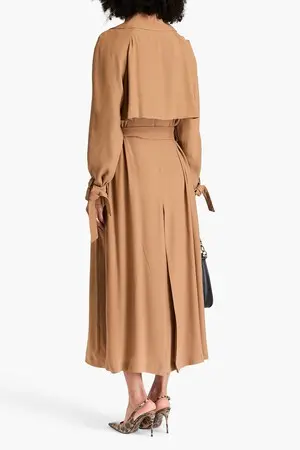 Alberta Ferretti Belted Cady Trench Coat