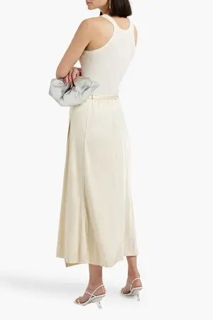 Helmut Lang Jersey Midi Wrap Skirt