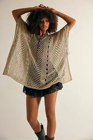 MUCHE & MUCHETTE Vita Poncho Jacket - Tan