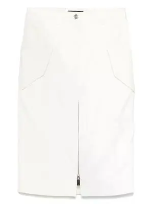 Barbara Bui Gabardine Midi Skirt - White