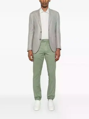 Canali Stretch-cotton Chinos - Green