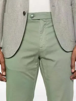 Canali Stretch-cotton Chinos - Green