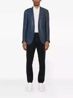 Canali Stretch-cotton Chinos - Blue