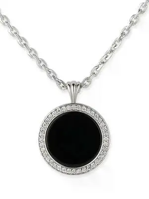 Emanuele Bicocchi Onyx And Diamond Pendant Necklace