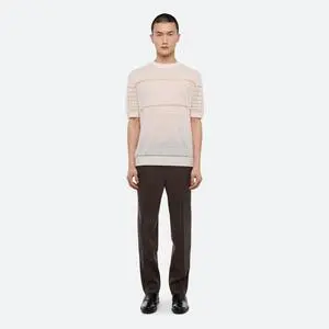 Helmut Lang Sheer Stripe Tee - Ivory