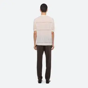 Helmut Lang Sheer Stripe Tee - Ivory