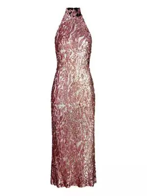 Lapointe Sequined Halterneck Midi Dress