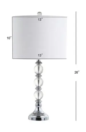 JONATHAN Y Paul 26" Crystal/metal Led Table Lamp