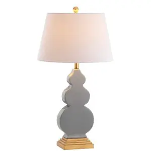 JONATHAN Y Carter 29" Ceramic/resin Led Table Lamp - Gray/gold