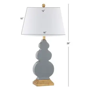 JONATHAN Y Carter 29" Ceramic/resin Led Table Lamp - Gray/gold